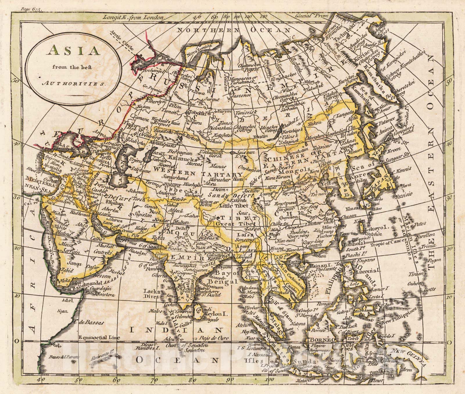 Historic Map : 1790 Asia from the best Authorities : Vintage Wall Art ...