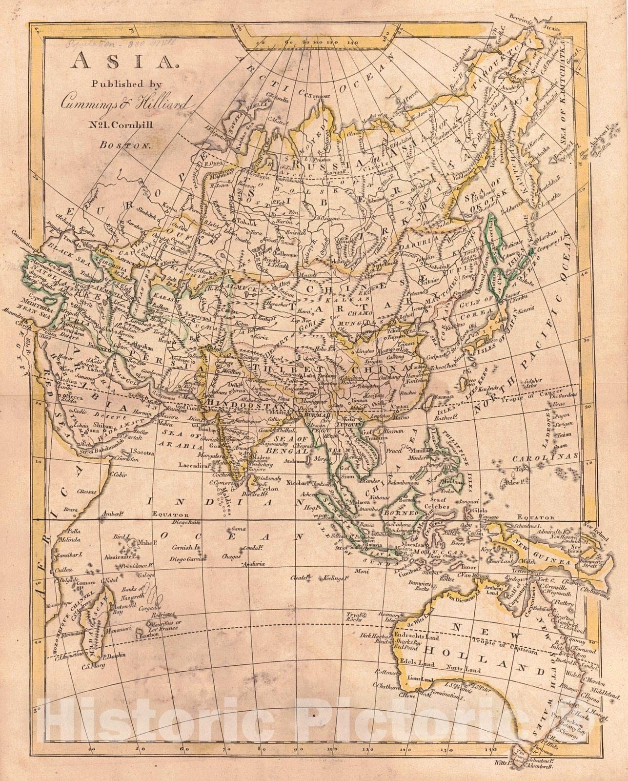 Historic Map : 1813 Asia : Vintage Wall Art - Historic Pictoric