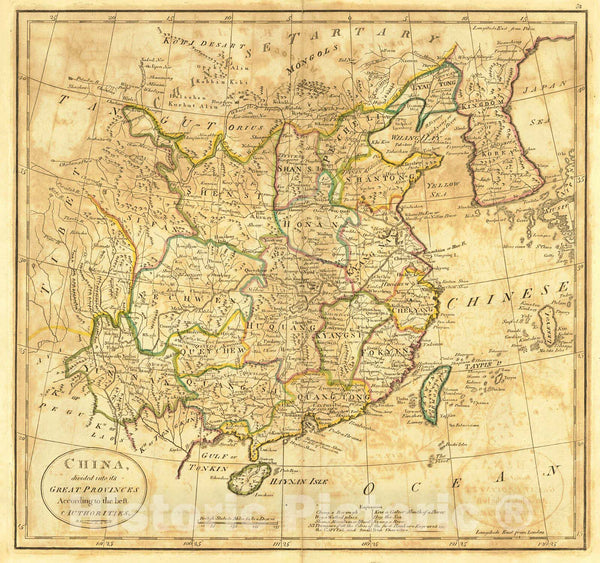 Historic Map : 1814 China divided into its Great Provinces according t ...