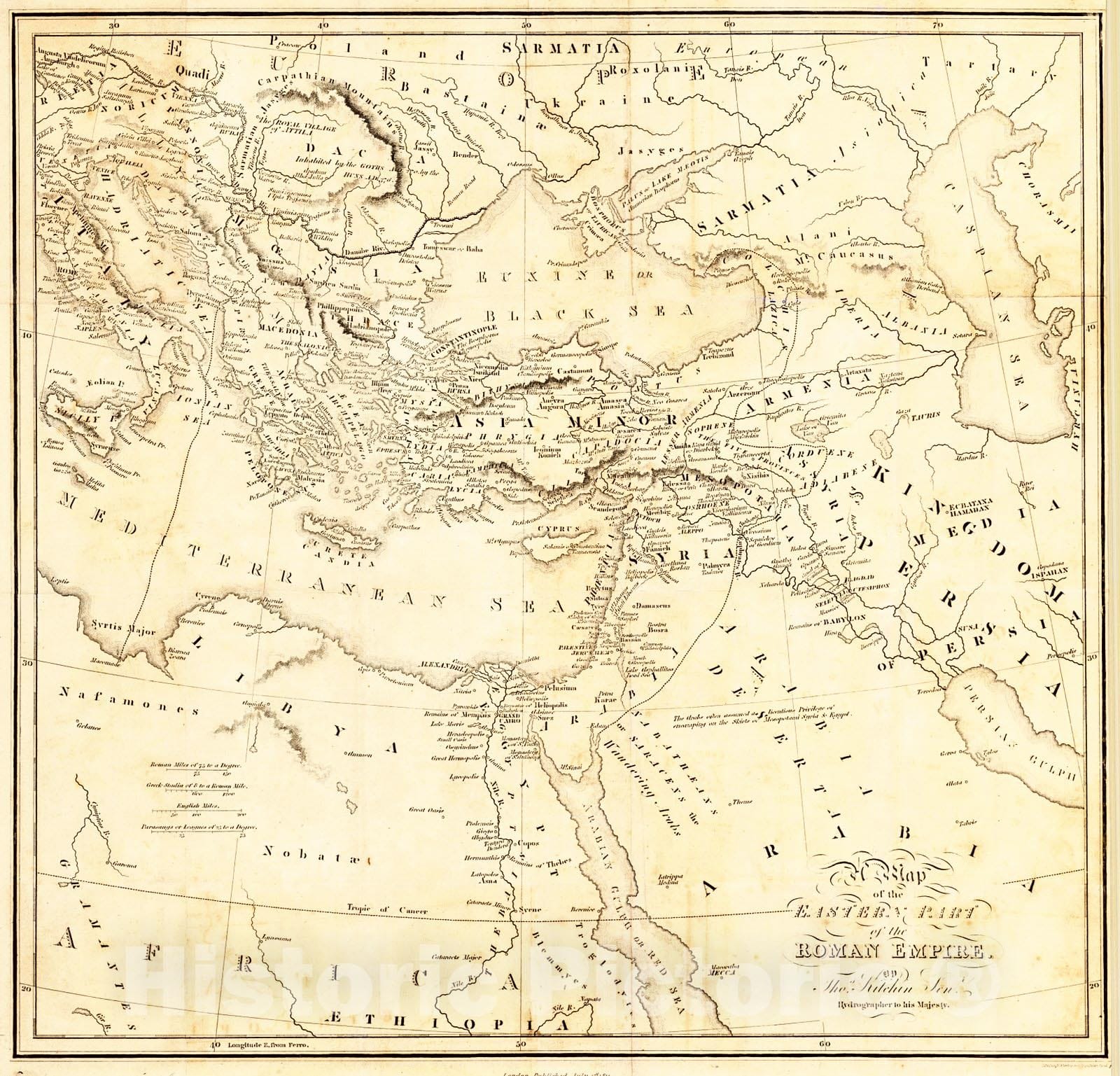 Historic Map : 1815 A Map of the Eastern Part of the Roman Empire : Vi ...