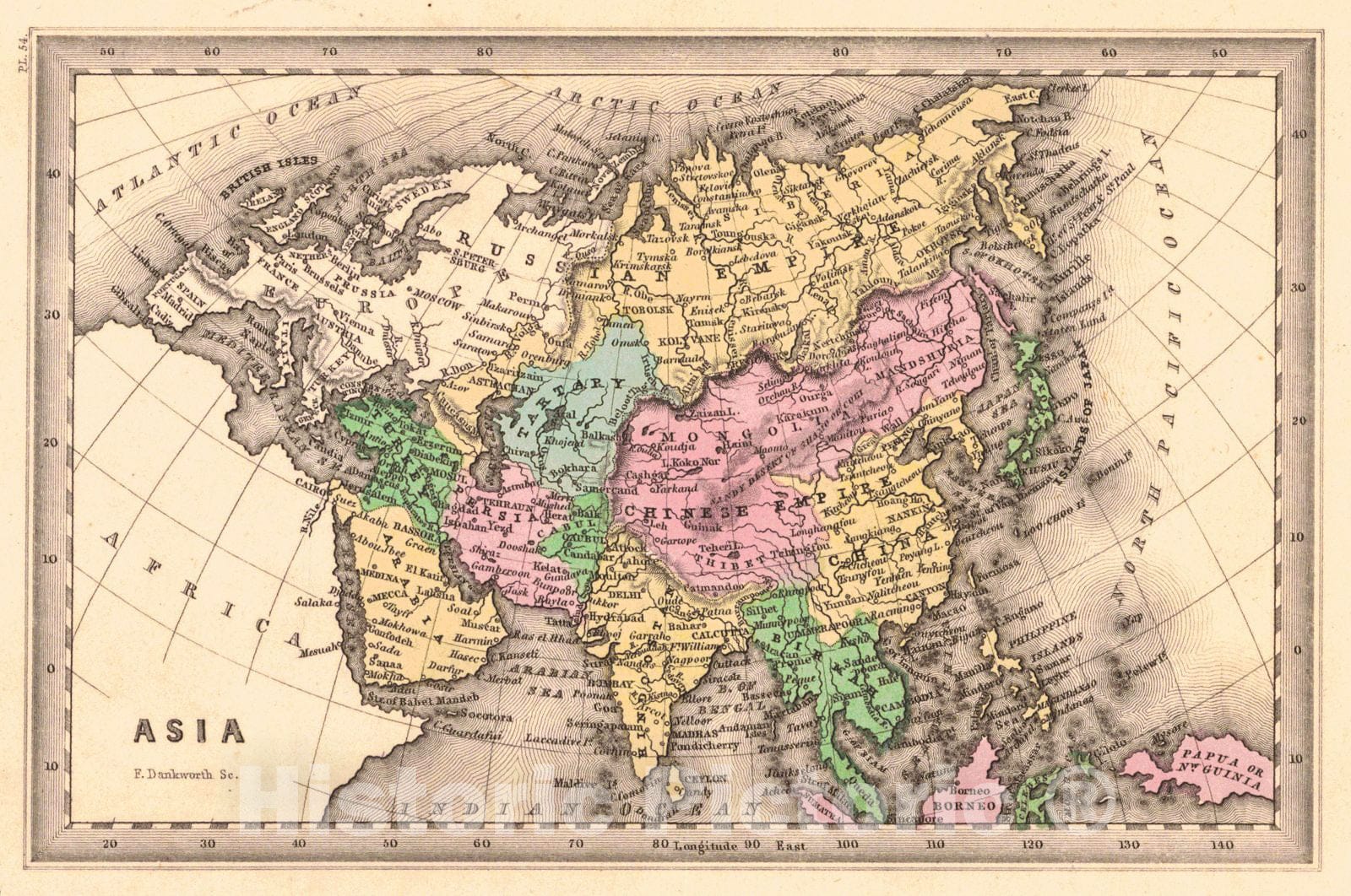 Historic Map : 1832 Asia : Vintage Wall Art – Historic Pictoric