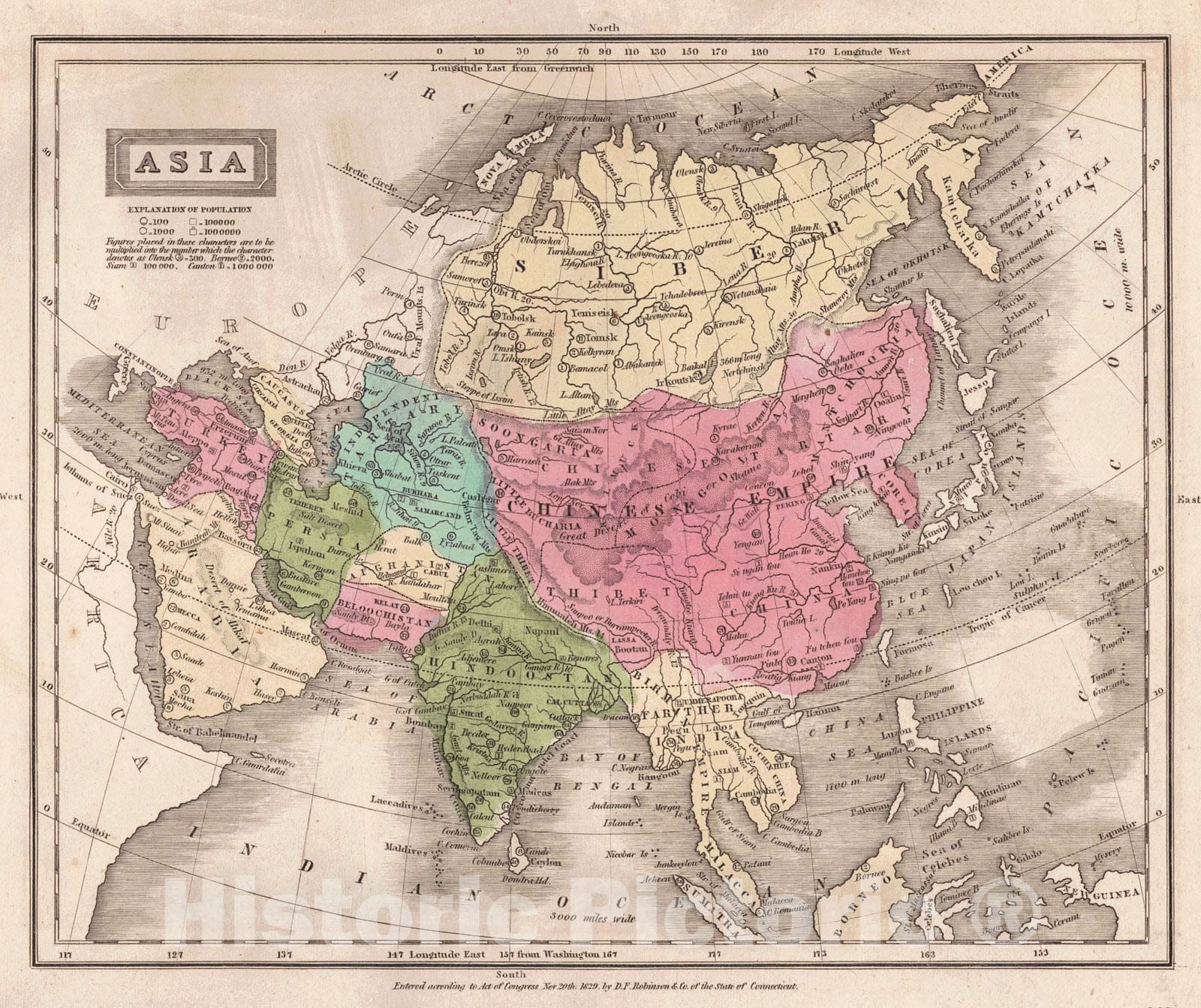 Historic Map : 1837 Asia : Vintage Wall Art – Historic Pictoric