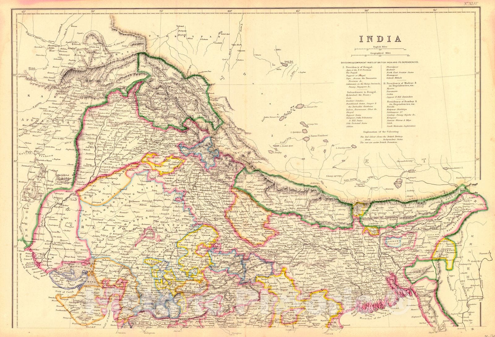 Historic Map : 1860 India (Northern Part) : Vintage Wall Art – Historic ...