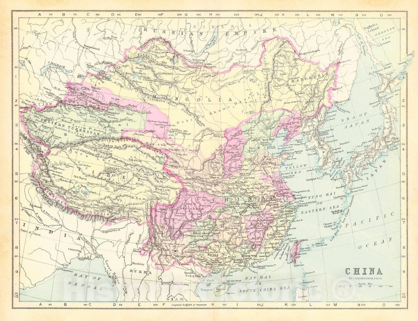 Historic Map : 1896 China : Vintage Wall Art – Historic Pictoric