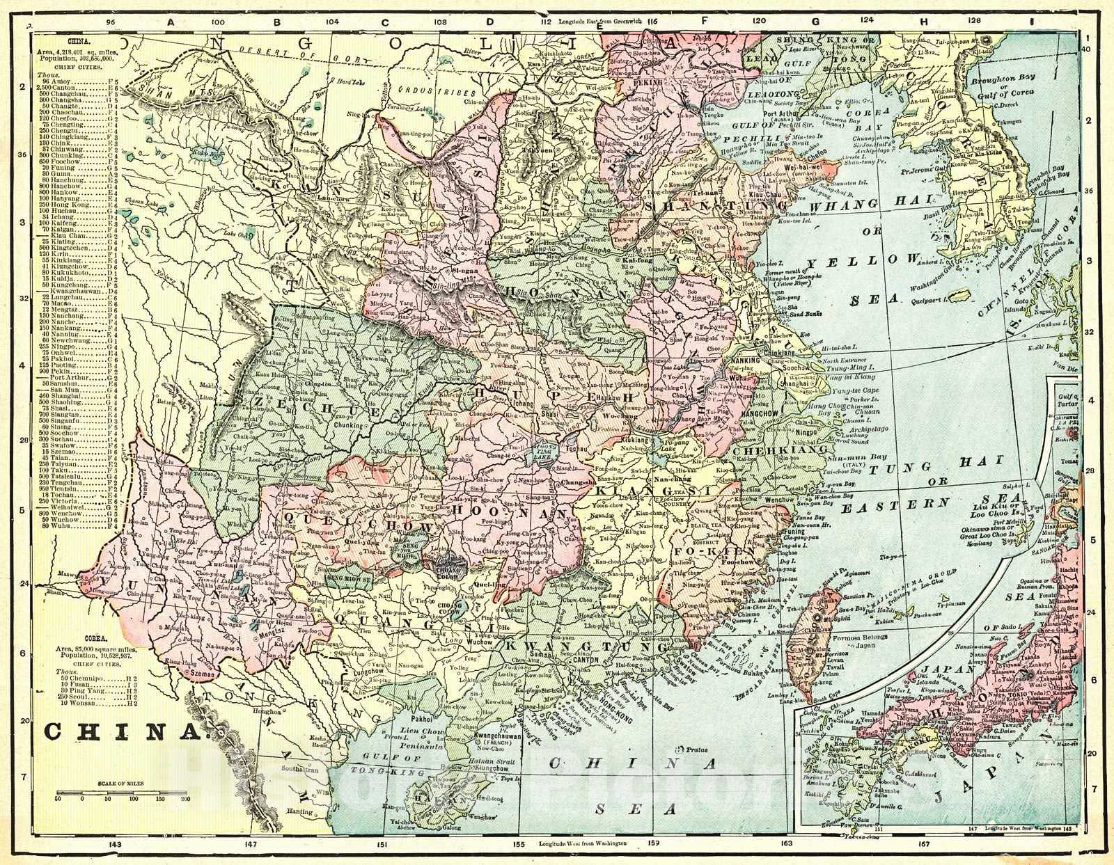 Historic Map : 1901 China : Vintage Wall Art – Historic Pictoric