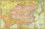 Historic Map : 1907 Chinese Empire, Korea, etc. : Vintage Wall Art ...
