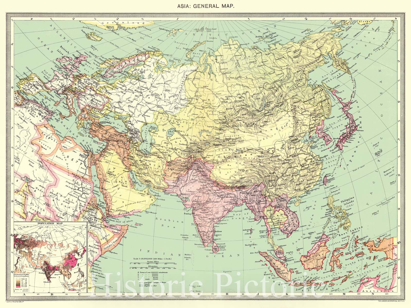 Historic Map : 1910 Asia: General Map : Vintage Wall Art – Historic ...