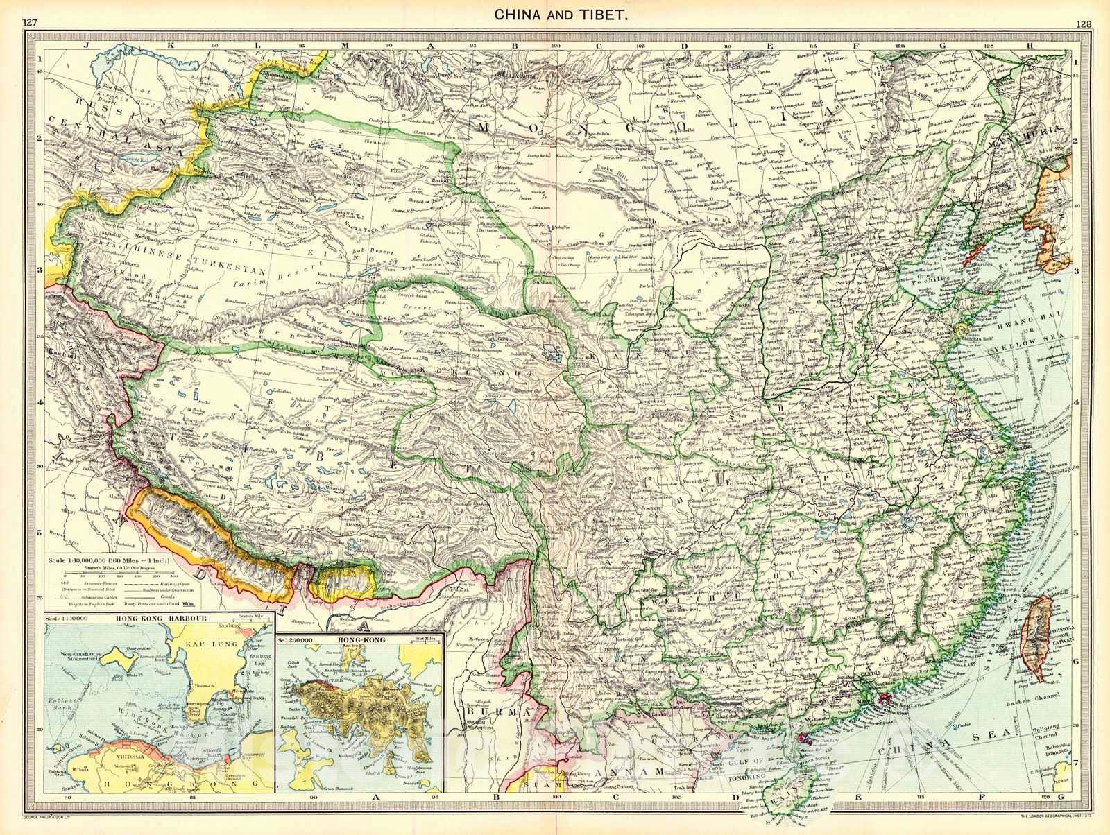 Historic Map : 1910 China and Tibet : Vintage Wall Art – Historic Pictoric