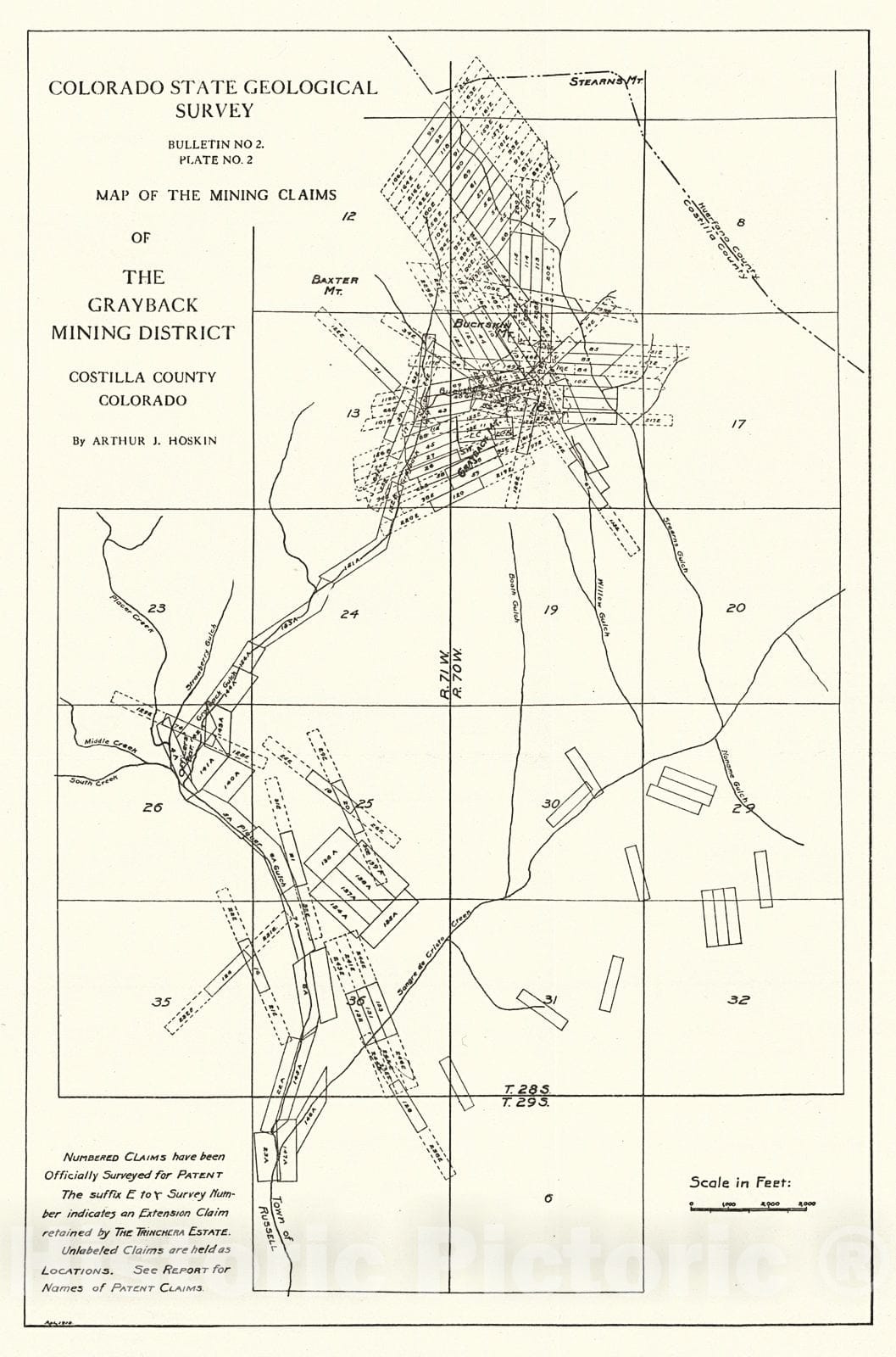 Colorado Mining Claims Map