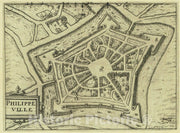 Historic Map : 1567 Philippeville : Vintage Wall Art – Historic Pictoric