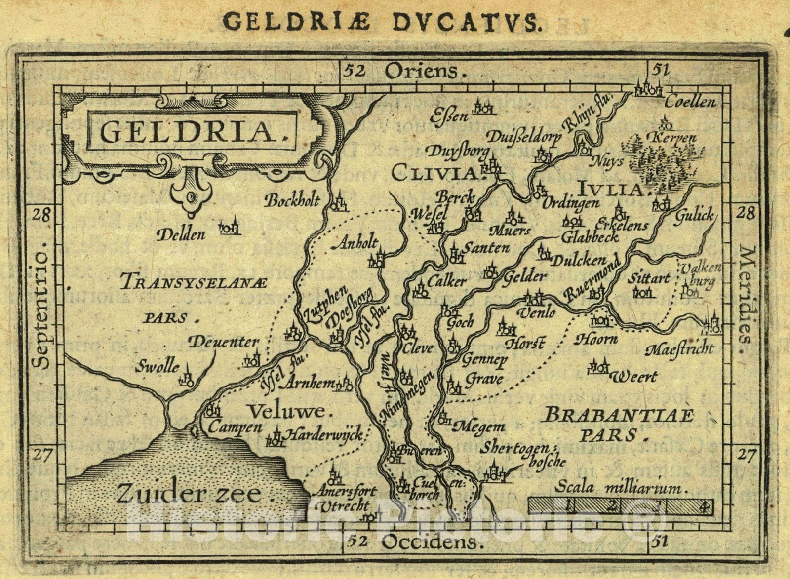 Historic Map : 1601 Geldria : Vintage Wall Art – Historic Pictoric