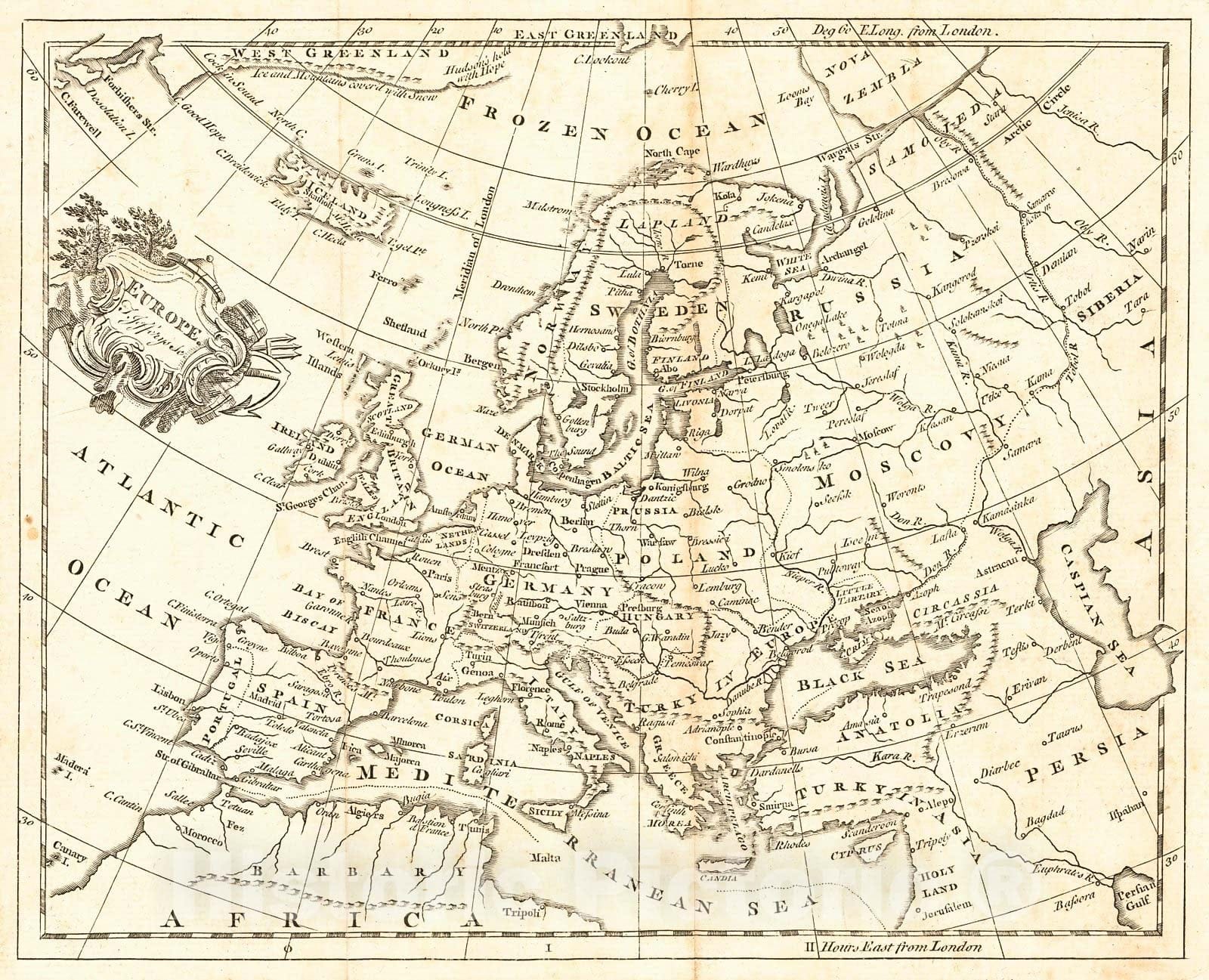 Historic Map : 1763 Europe : Vintage Wall Art – Historic Pictoric