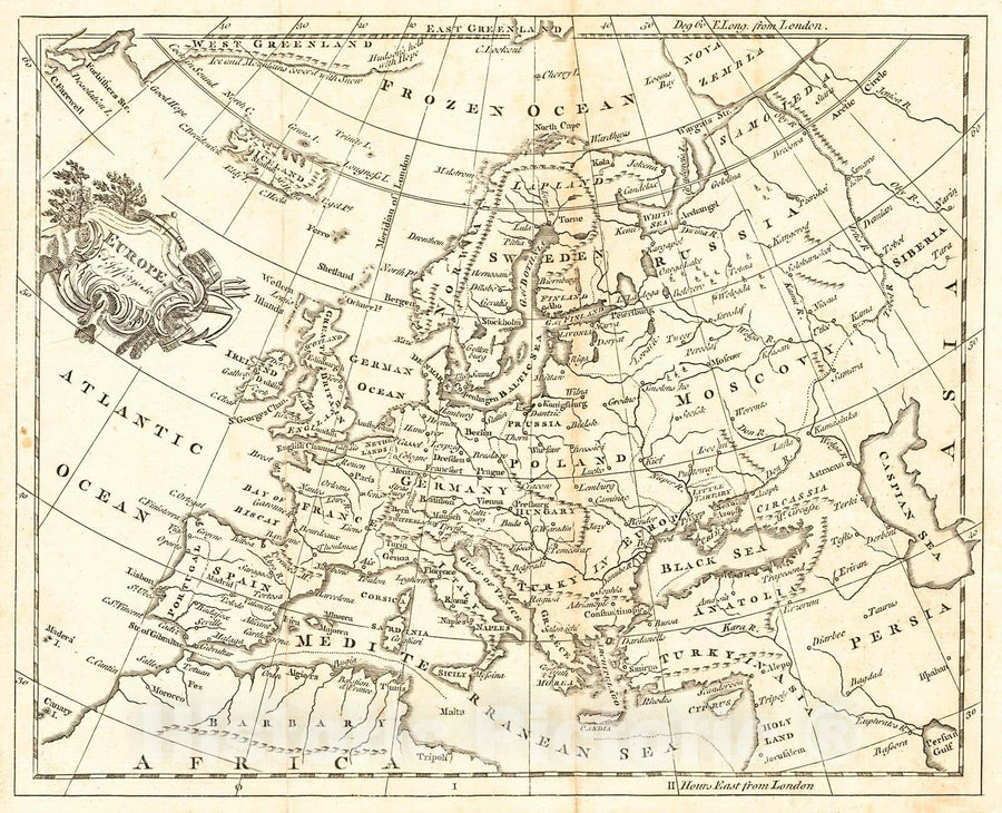 Historic Map : 1763 Europe : Vintage Wall Art – Historic Pictoric