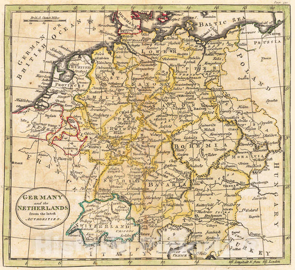 Historic Map : 1790 Germany and the Netherlands from the latest Author ...