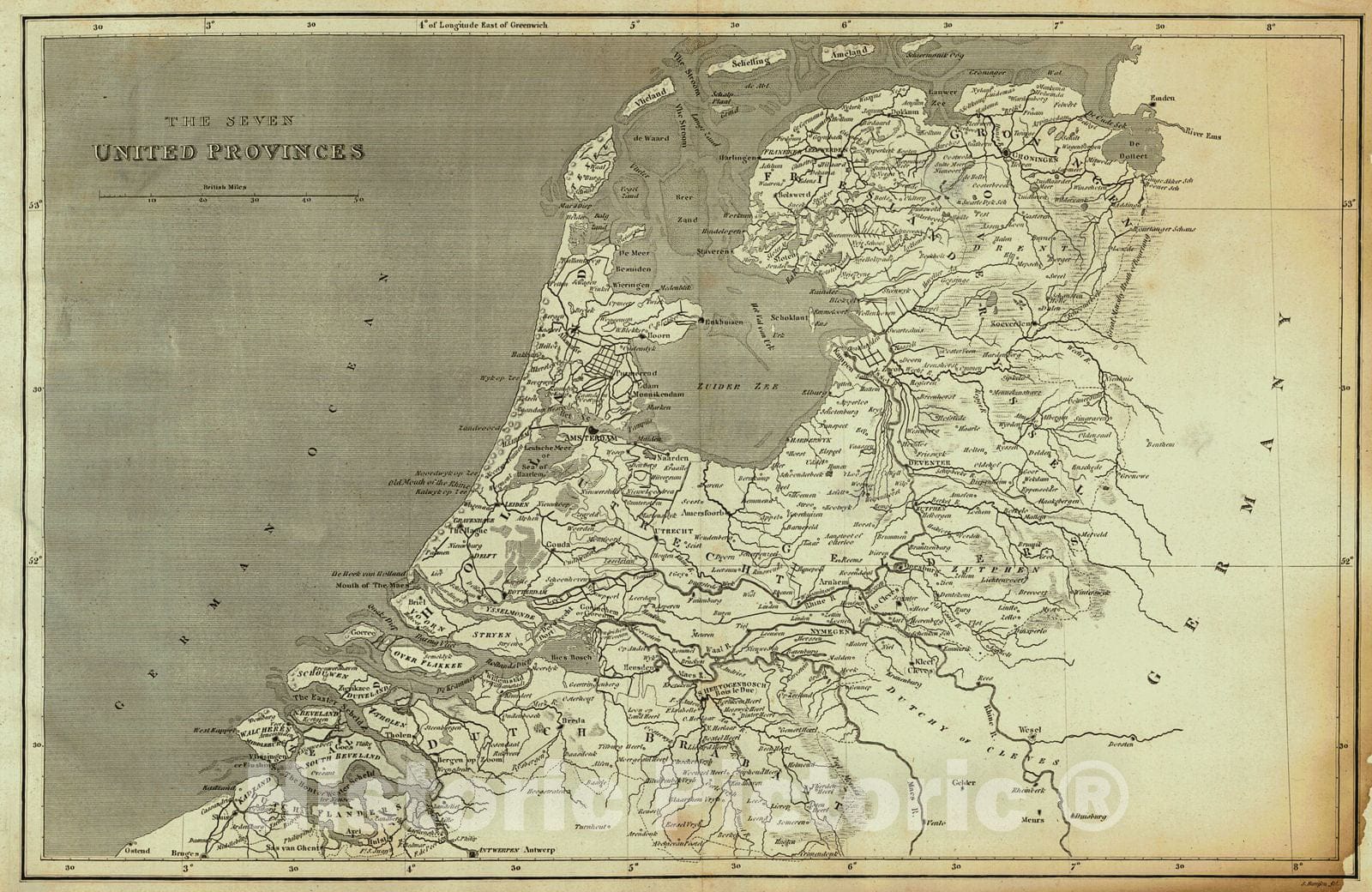 Historic Map : 1806 The Seven United Provinces : Vintage Wall Art ...