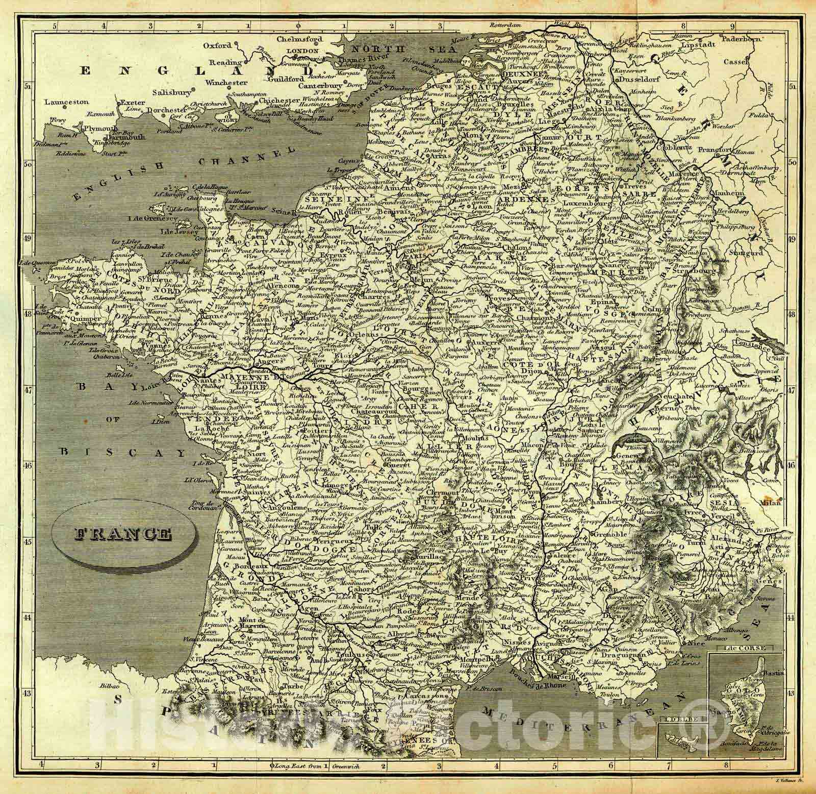 Historic Map : 1806 France : Vintage Wall Art – Historic Pictoric