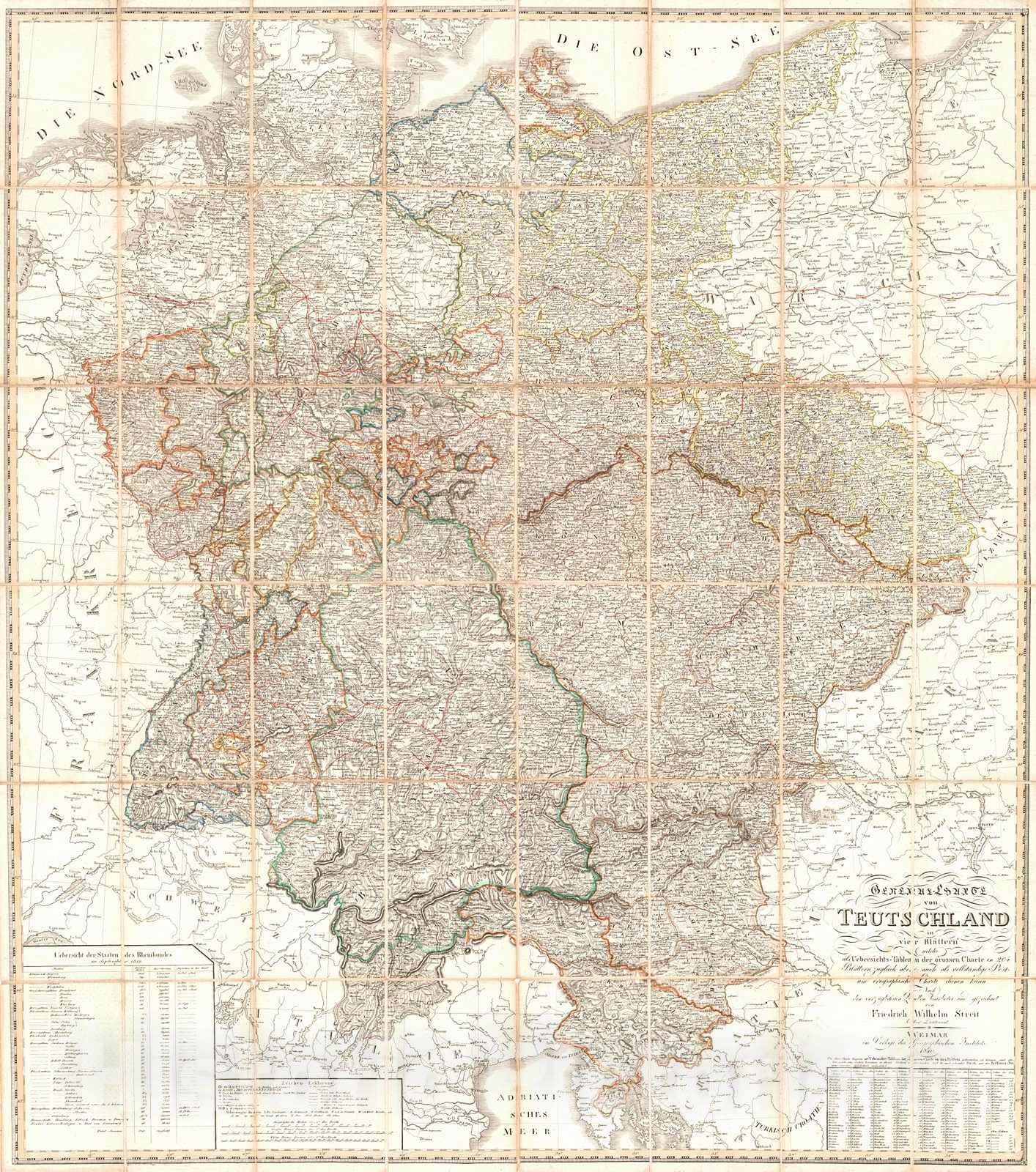Historic Map : 1810 General-Charte van Teutschland : Vintage Wall Art ...
