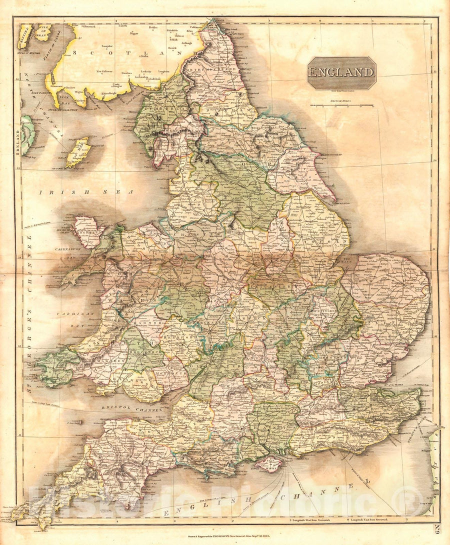 Historic Map : 1817 England : Vintage Wall Art – Historic Pictoric