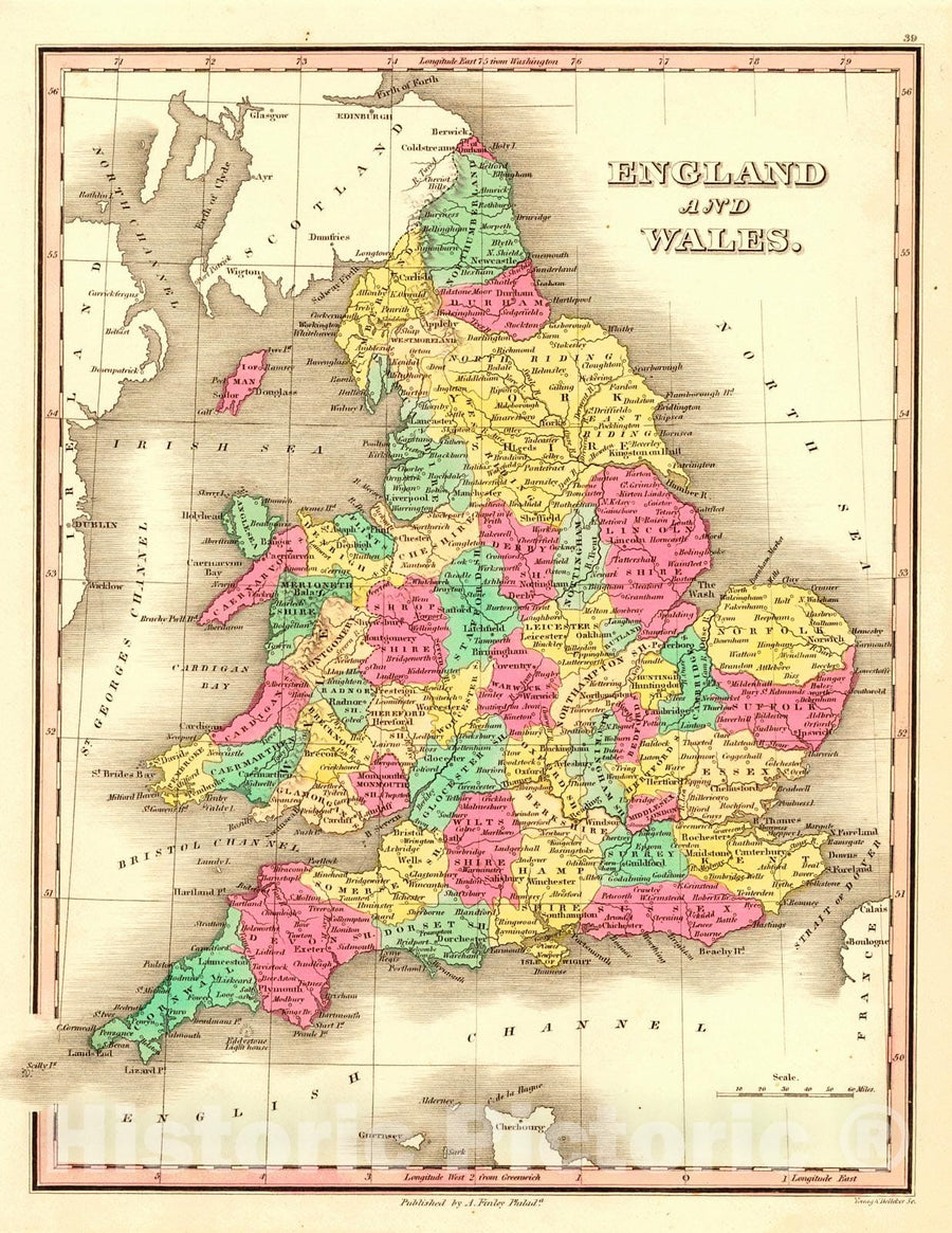 Historic Map : 1829 England and Wales : Vintage Wall Art – Historic ...