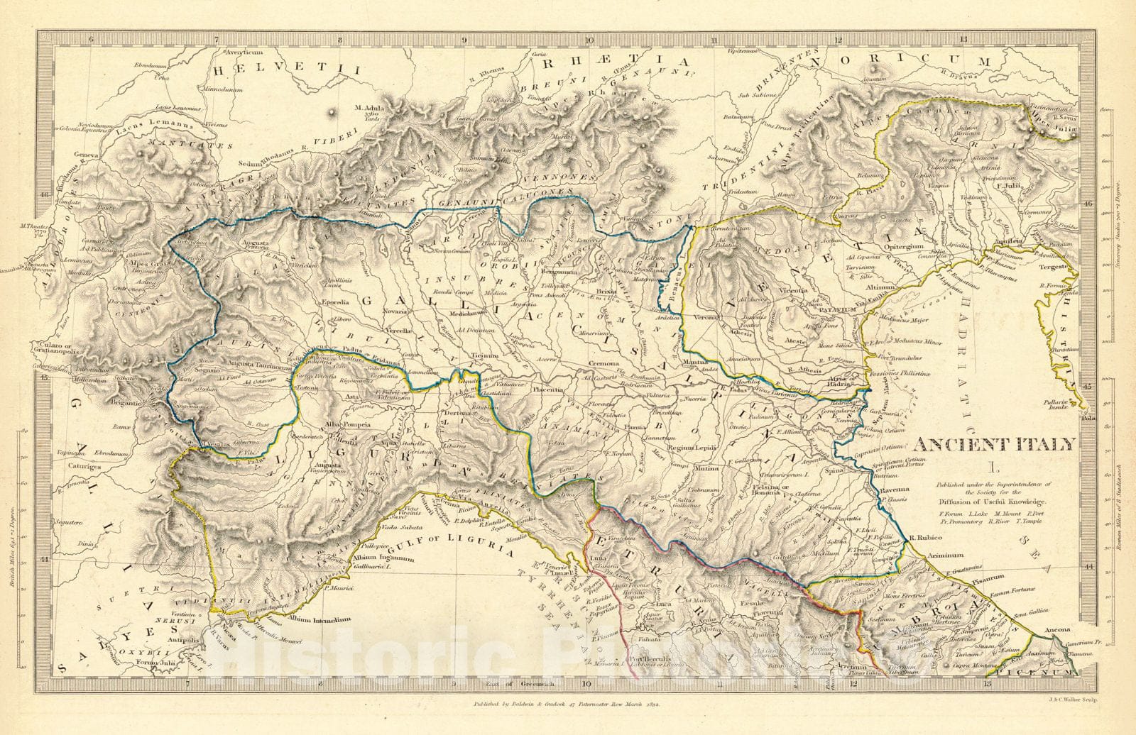 Historic Map : 1832 Ancient Italy I : Vintage Wall Art – Historic Pictoric