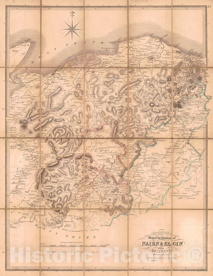 Historic Map : 1840 County Map of Moray : Vintage Wall Art – Historic ...