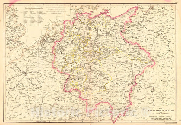Historic Map : 1860 The German Confederation and Adjacent Countries ...