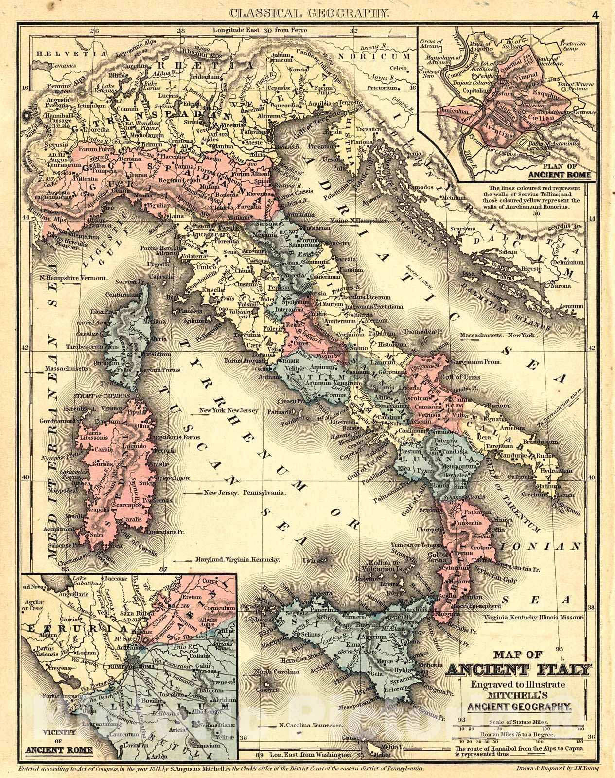 Historic Map : 1864 Map of Ancient Italy : Vintage Wall Art – Historic ...