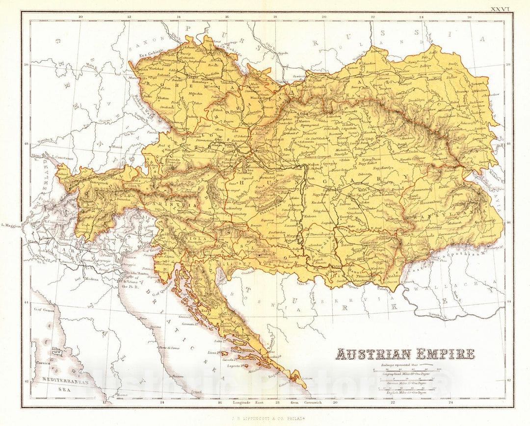 Austrian Empire Map 1848