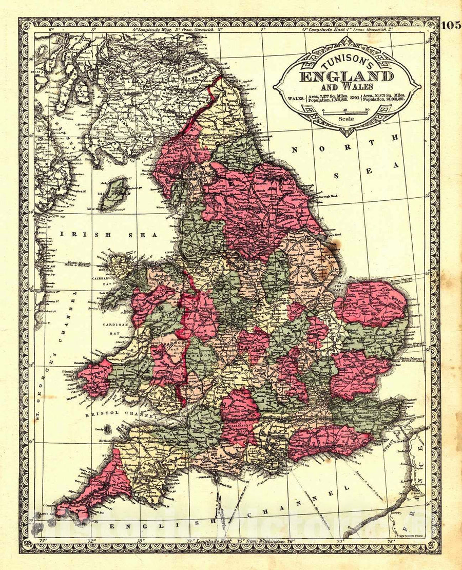 Historic Map : 1885 England and Wales : Vintage Wall Art – Historic ...