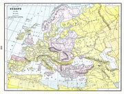 Historic Map : 1898 Map of Europe, A.D. 800 : Vintage Wall Art ...