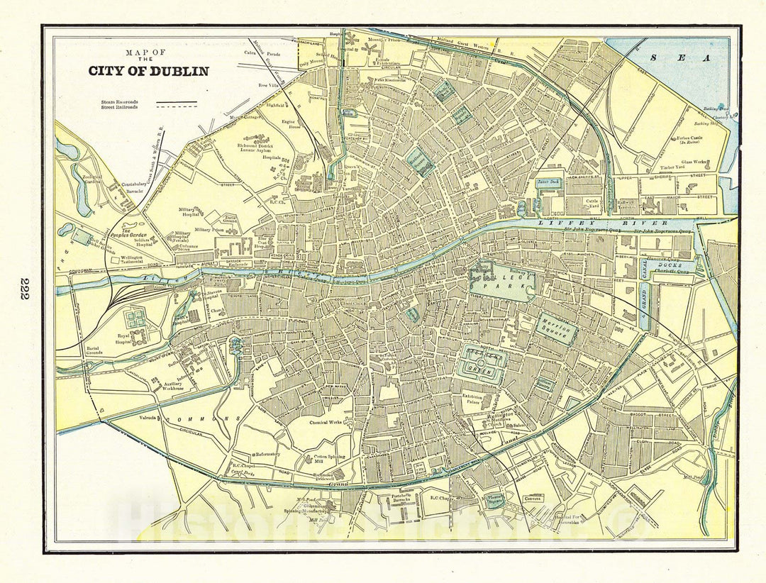 Historic Map : 1898 Map of the City of Dublin : Vintage Wall Art ...