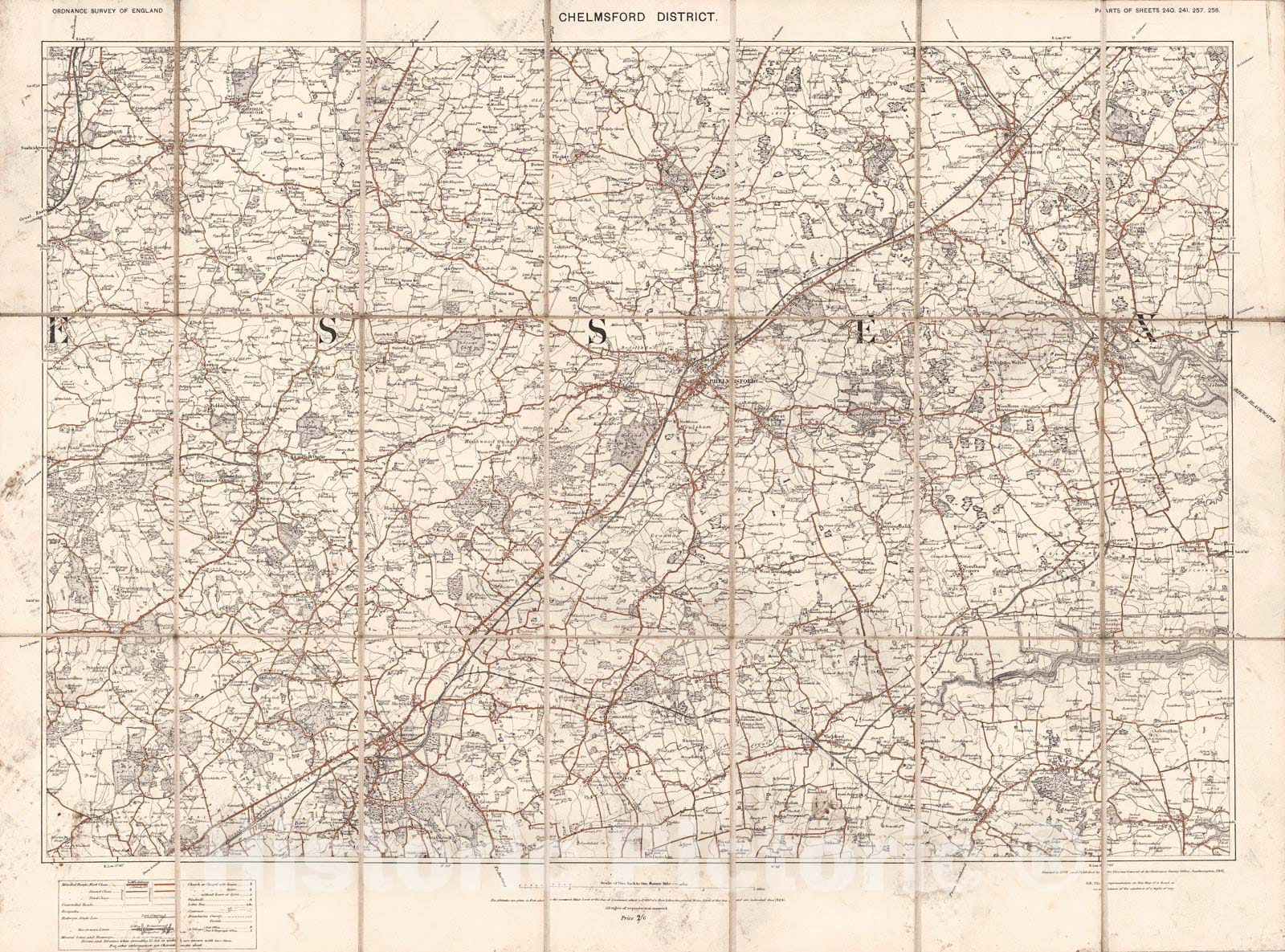 Historic Map : 1903 Chelmsford District : Vintage Wall Art – Historic ...