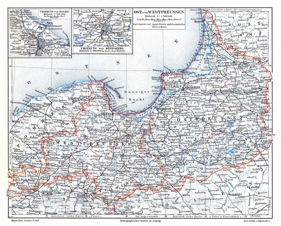 Historic Map : 1906 Ost und Westpreussen : Vintage Wall Art – Historic ...