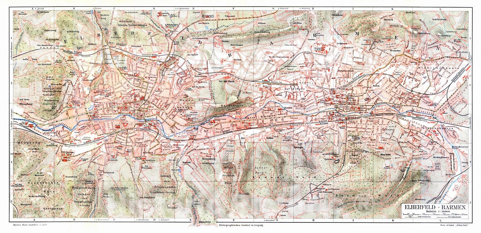 Historic Map : 1906 Elberfeld - Barmen : Vintage Wall Art – Historic ...
