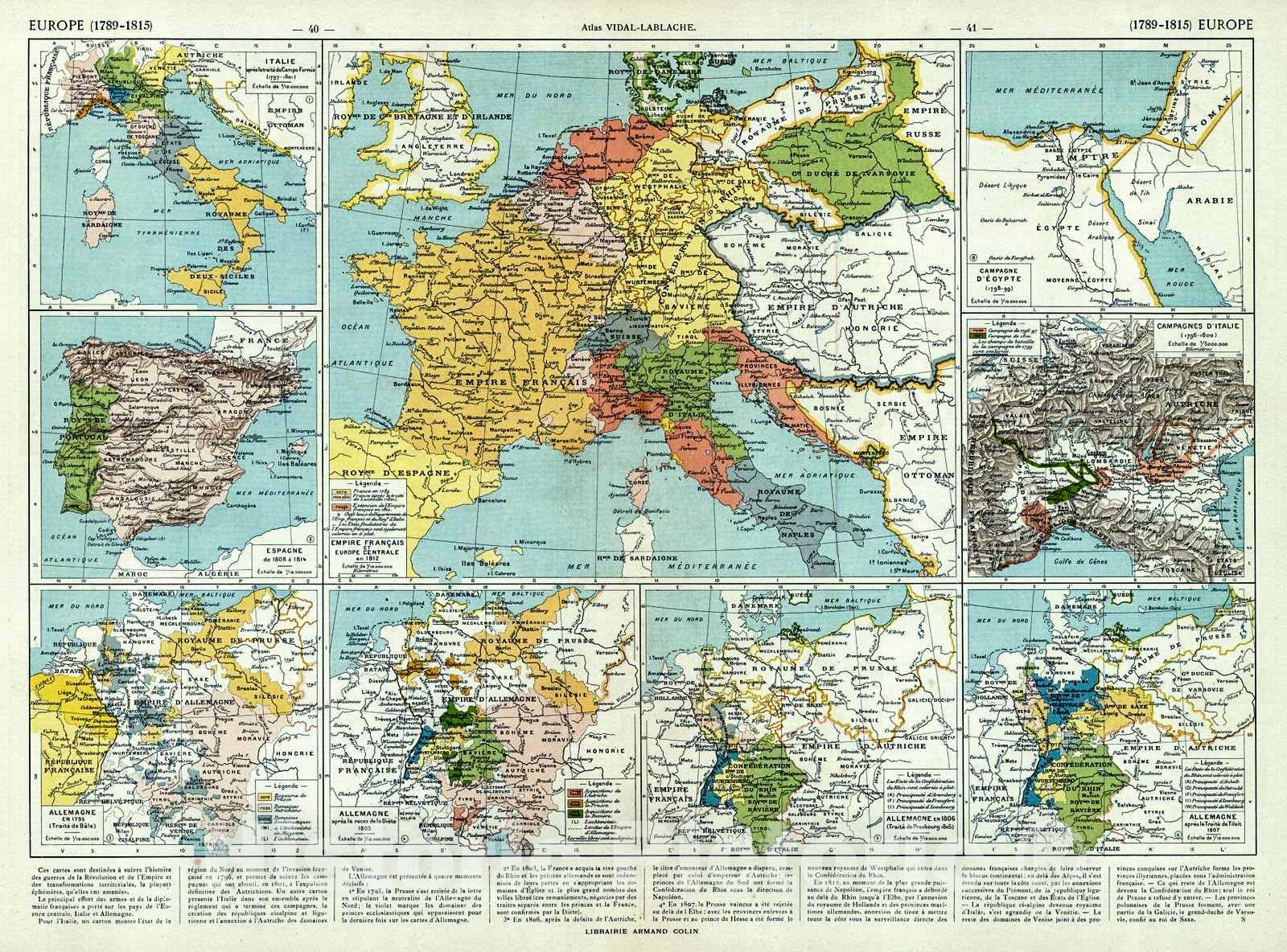 Historic Map : 1908 Europe (1789-1815) : Vintage Wall Art – Historic ...