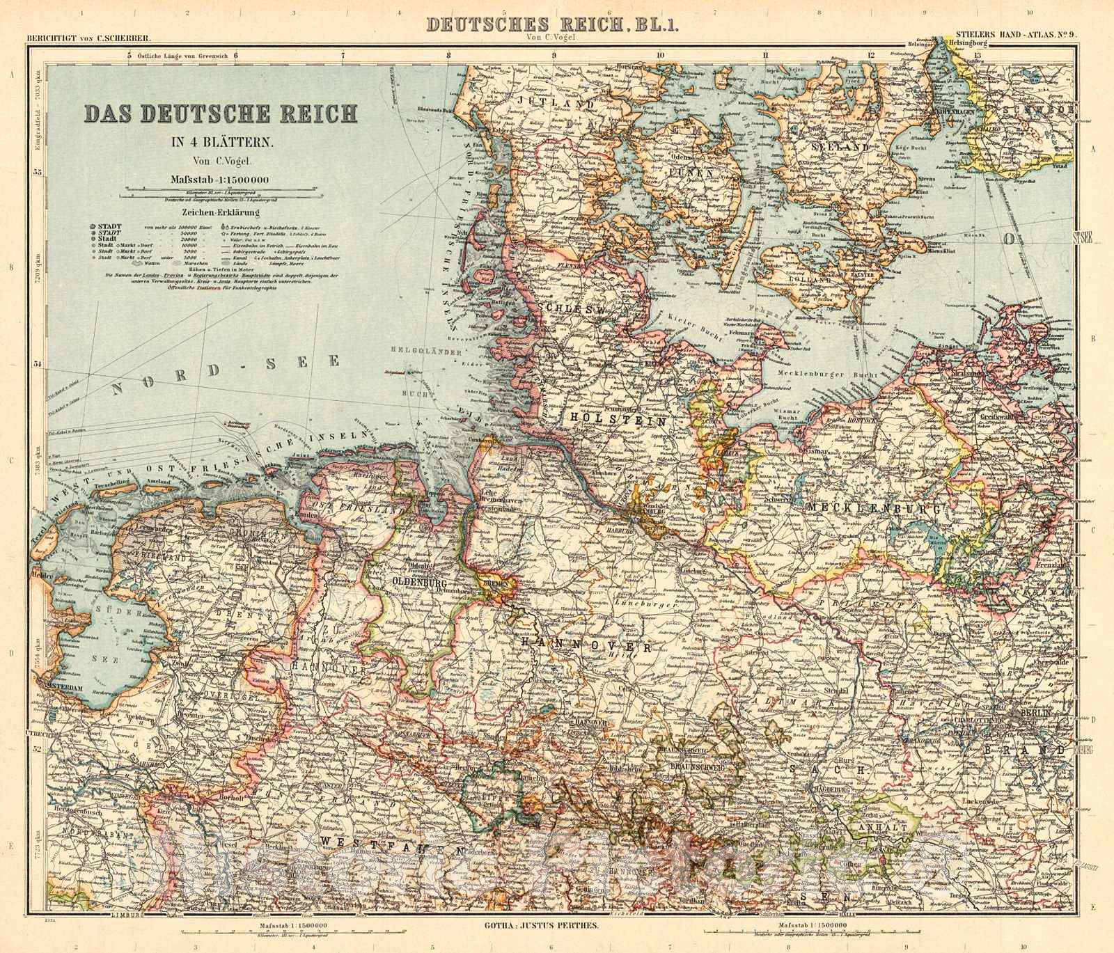 Historic Map : 1921 Deutshes Reich : Vintage Wall Art – Historic Pictoric