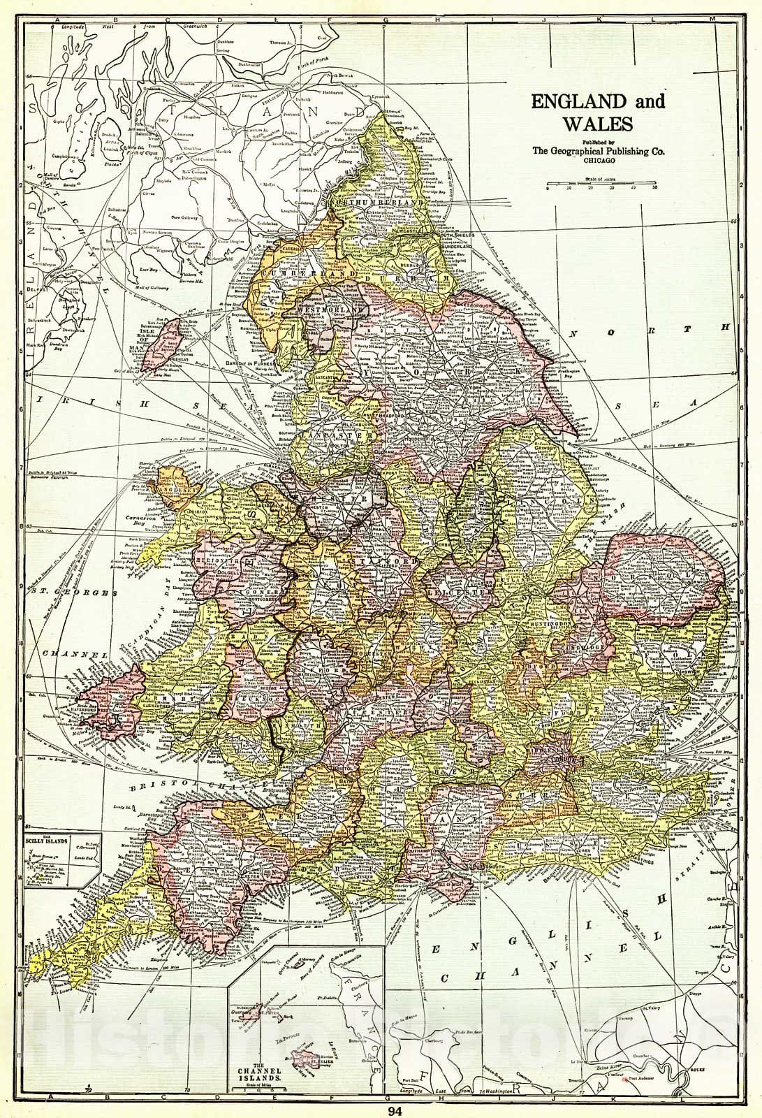 Historic Map : 1922 England and Wales : Vintage Wall Art – Historic ...