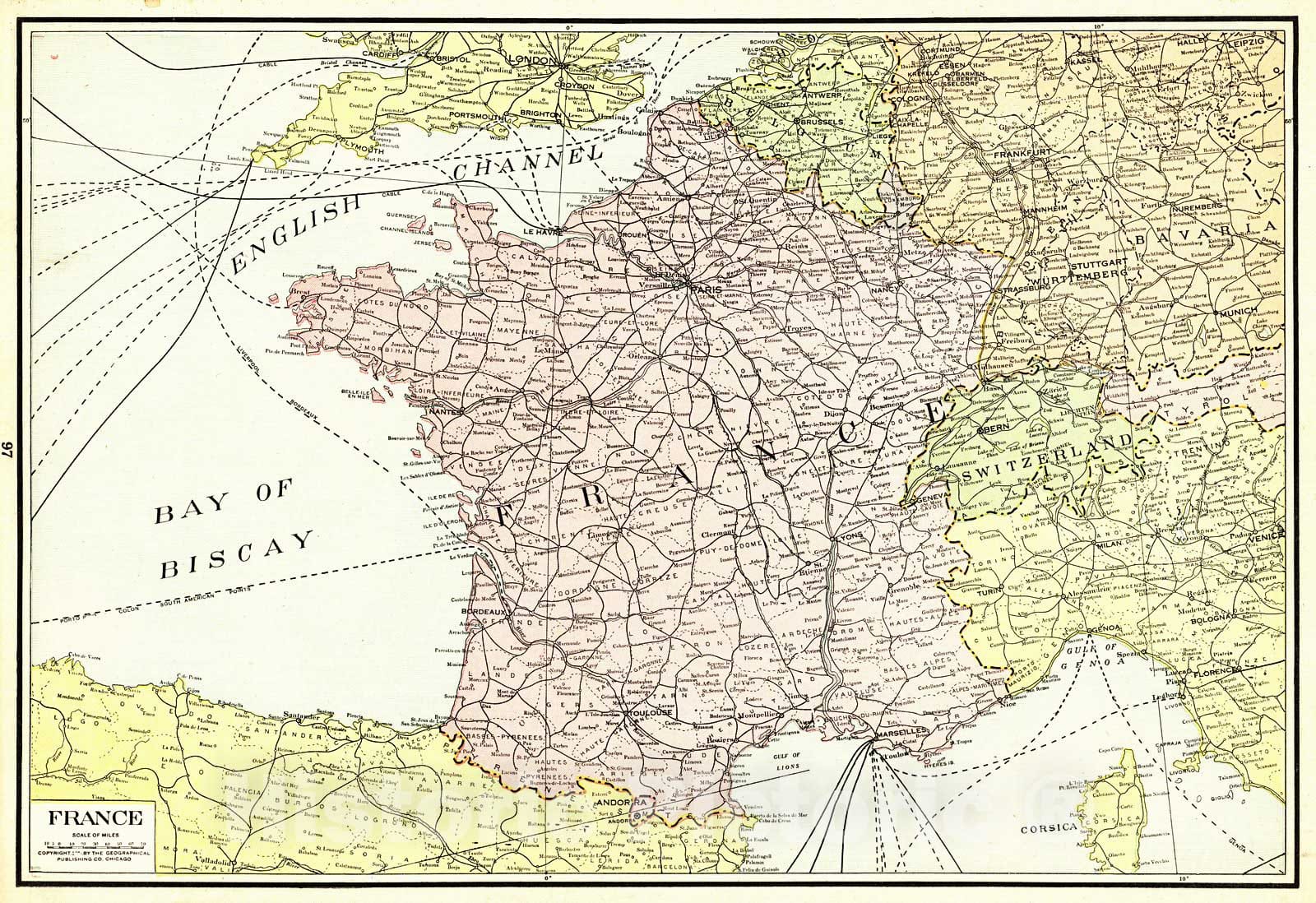 Historic Map : 1922 France : Vintage Wall Art – Historic Pictoric