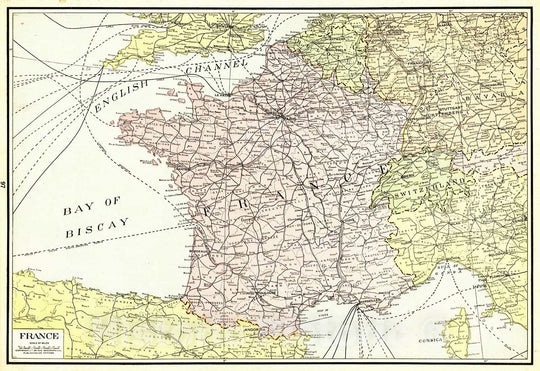 Historic Map : 1922 France : Vintage Wall Art – Historic Pictoric