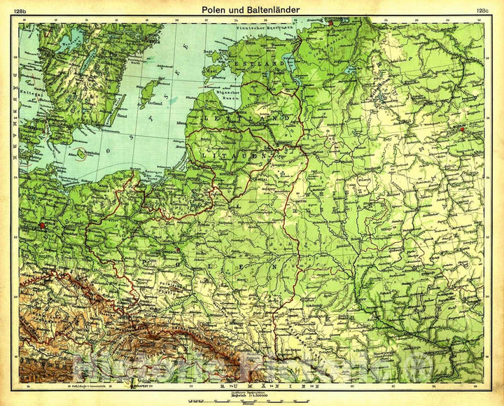 Historic Map : 1931 Polen und Baltenländer : Vintage Wall Art ...