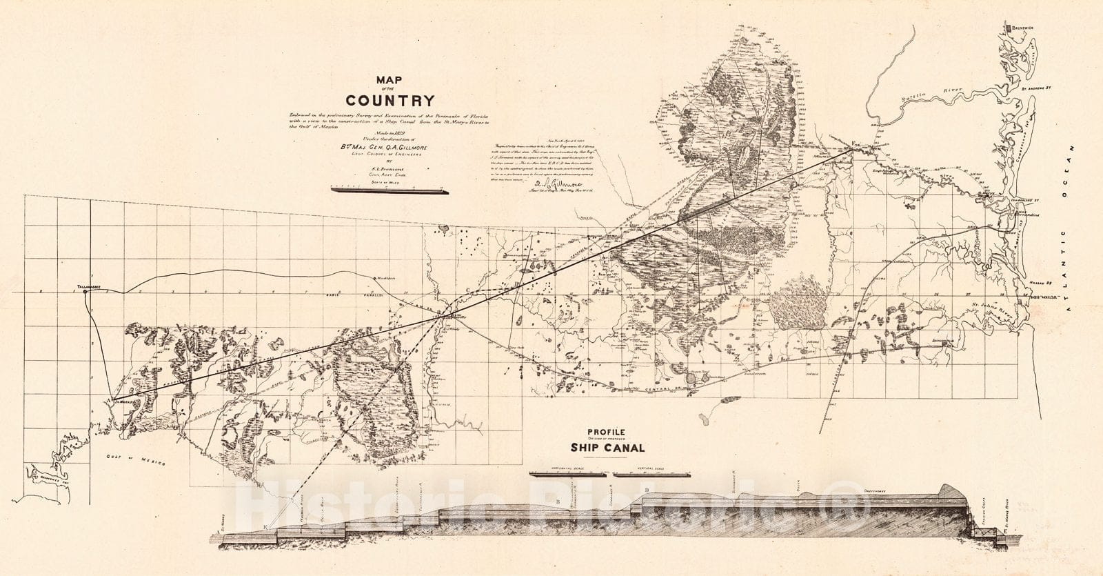 Historic Map : 1879 Map of the Country Embraced in the Preliminary Sur ...