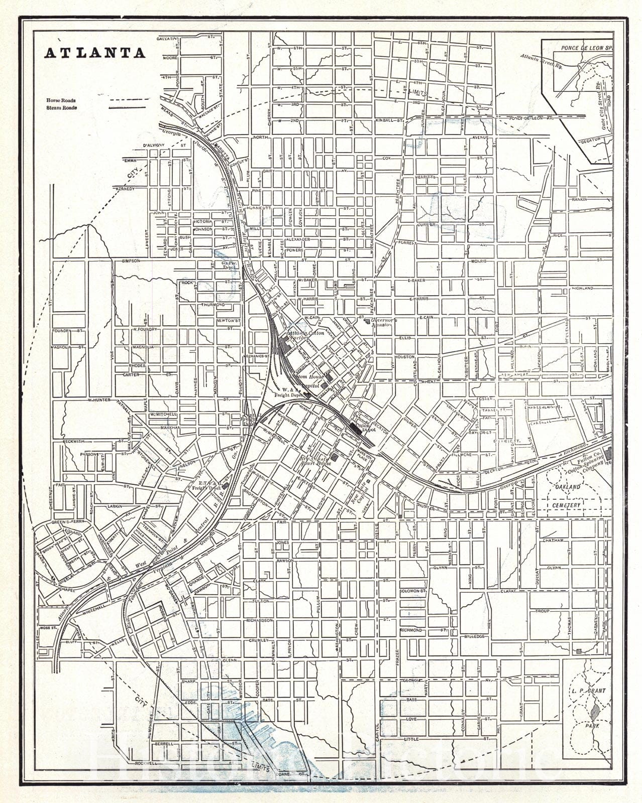 Historic Map : 1898 Atlanta : Vintage Wall Art – Historic Pictoric