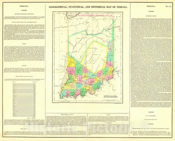 Historic Map : 1822 Geographical, Statistical, and Historical Map of I ...