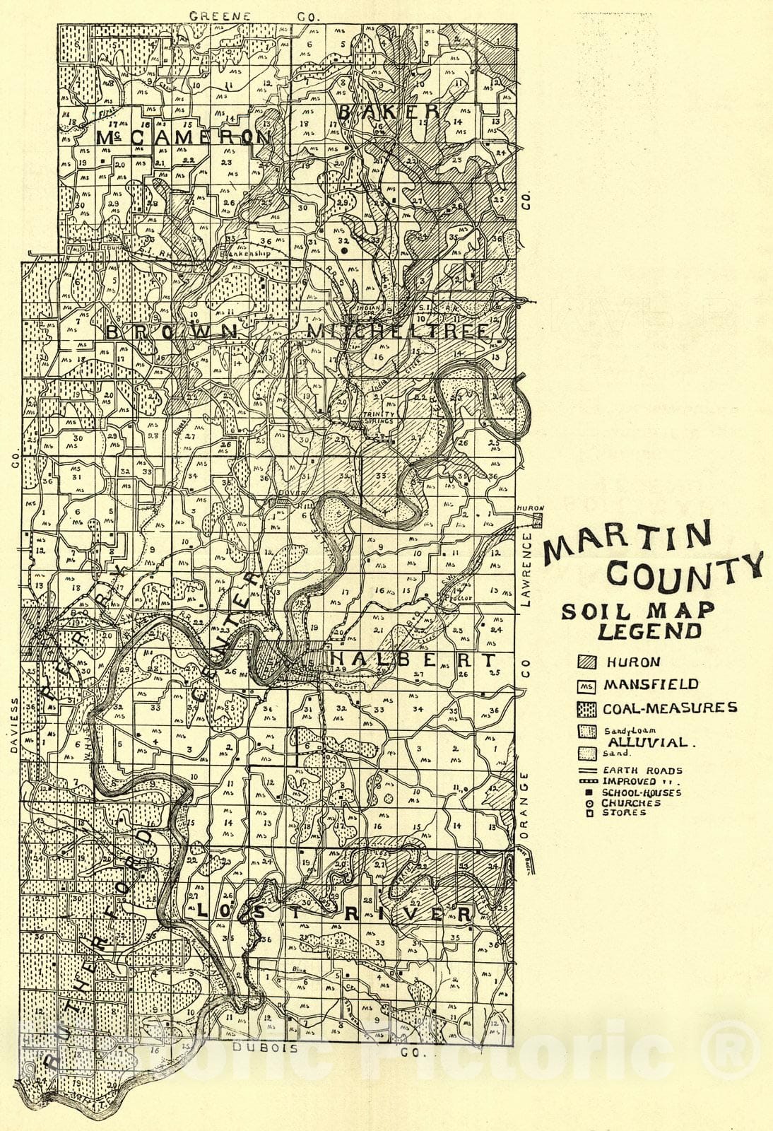 Historic Map : 1908 Martin County Soil Survey : Vintage Wall Art ...