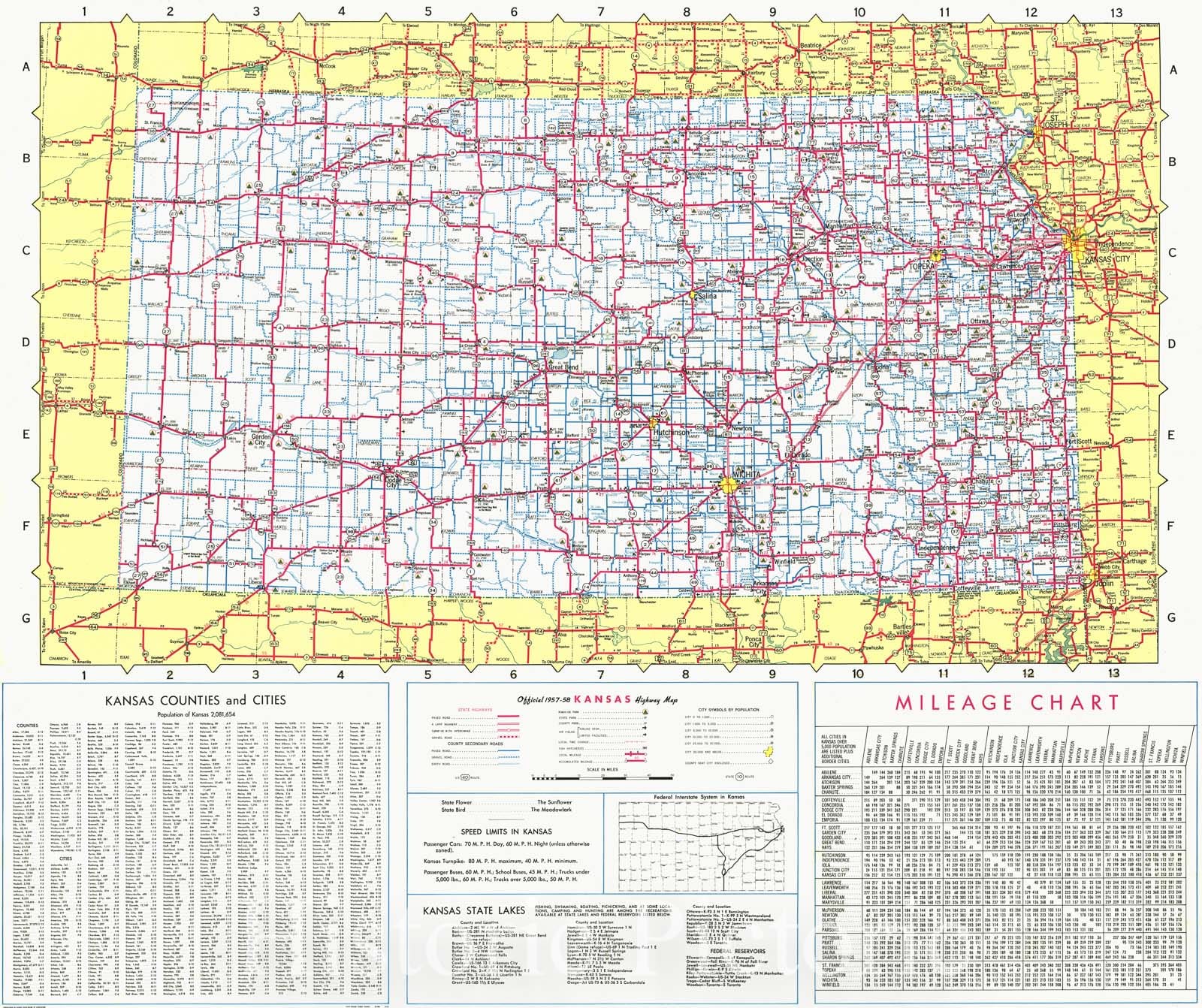 Kansas Highway Map With Cities Modern Kansas (KS) And Missouri (MO)