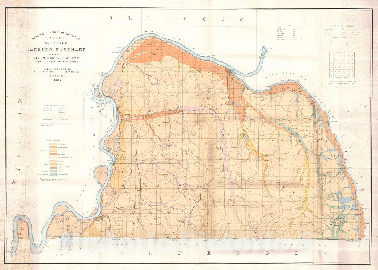 Historic Map : 1885 Map of the Jackson Purchase : Vintage Wall Art ...