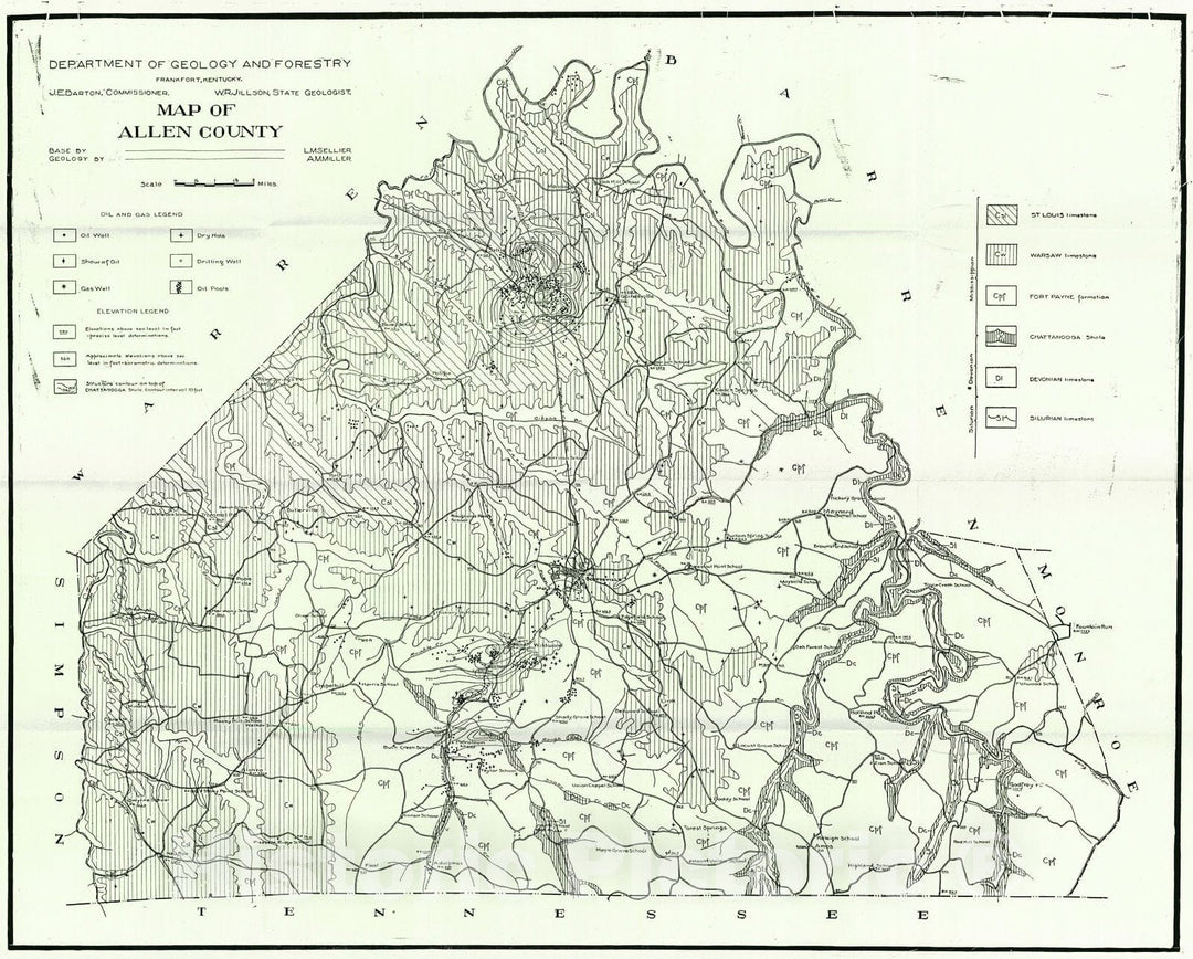 Historic Map : 1919 Map of Allen County : Vintage Wall Art – Historic ...