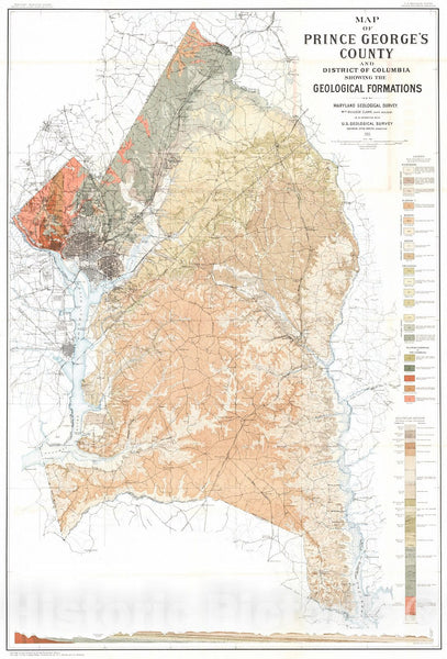 Historic Map : 1911 Map of Prince George's County County and the Distr ...