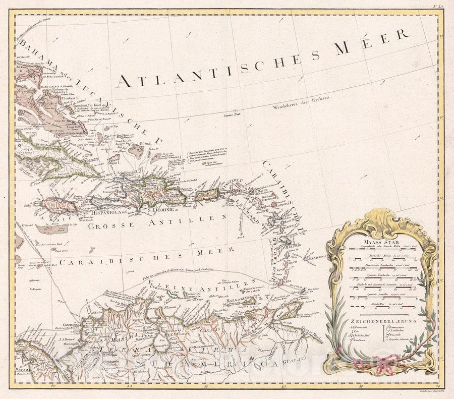 Historic Map : 1787 [West Indies] : Vintage Wall Art – Historic Pictoric