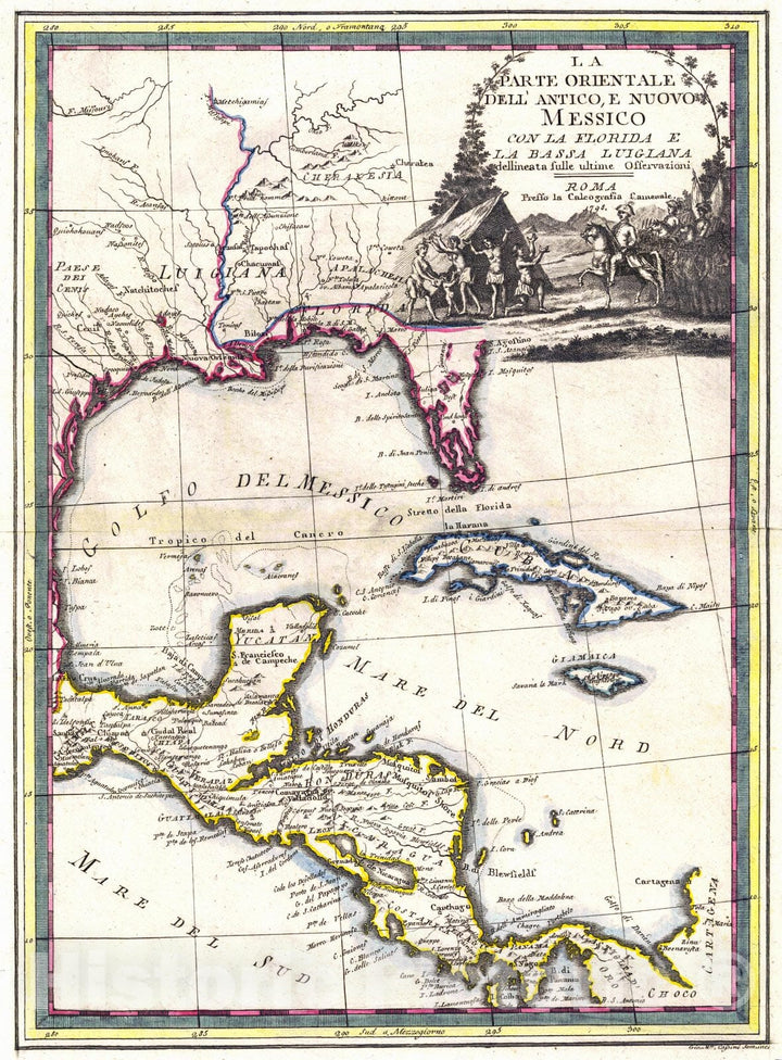 Historic Map : 1798 La parte occidentale dell' antico, e nuovo messico ...